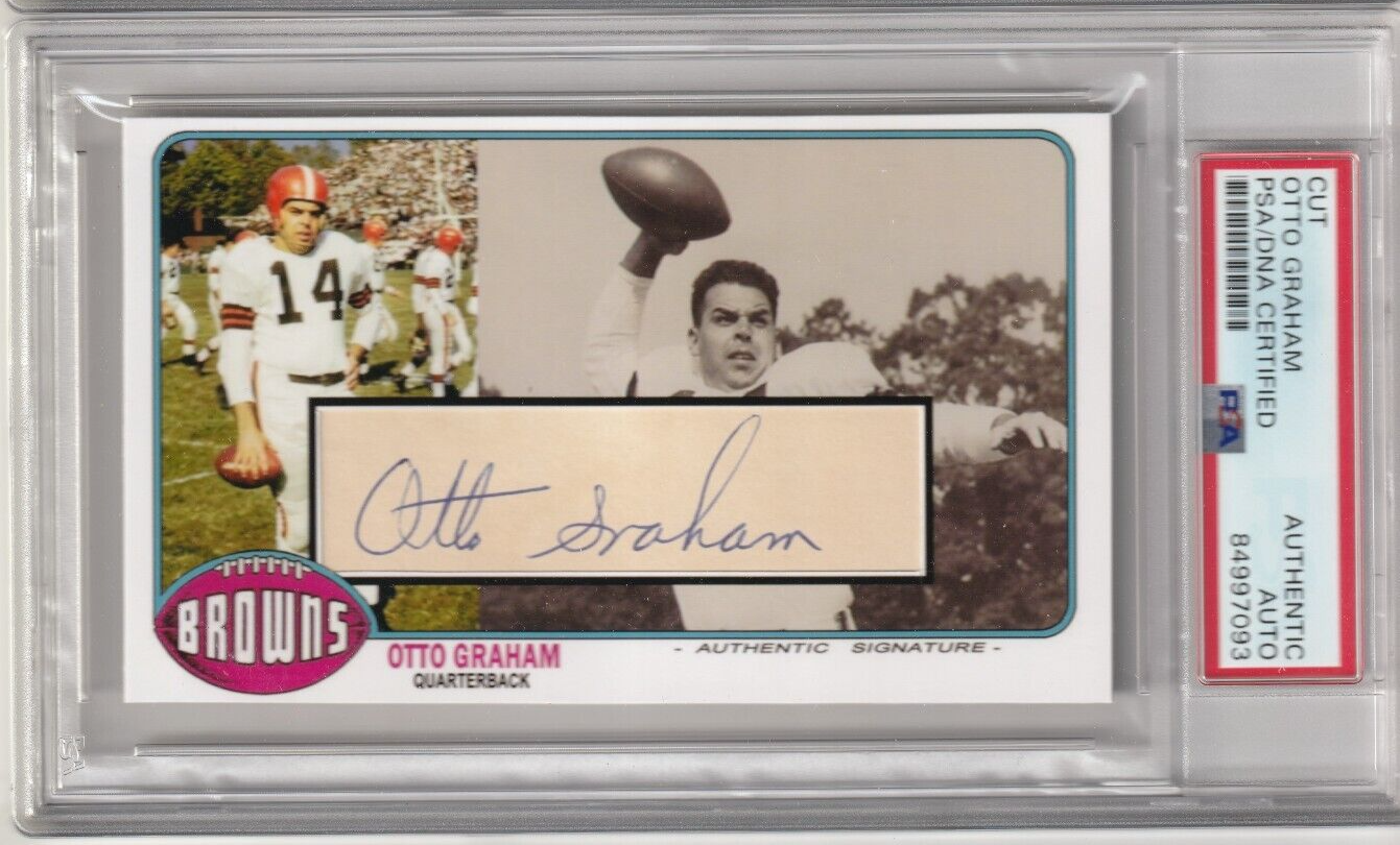 Otto Graham Cleveland Browns Redskins HOF signed autograph card PSA DNA ...