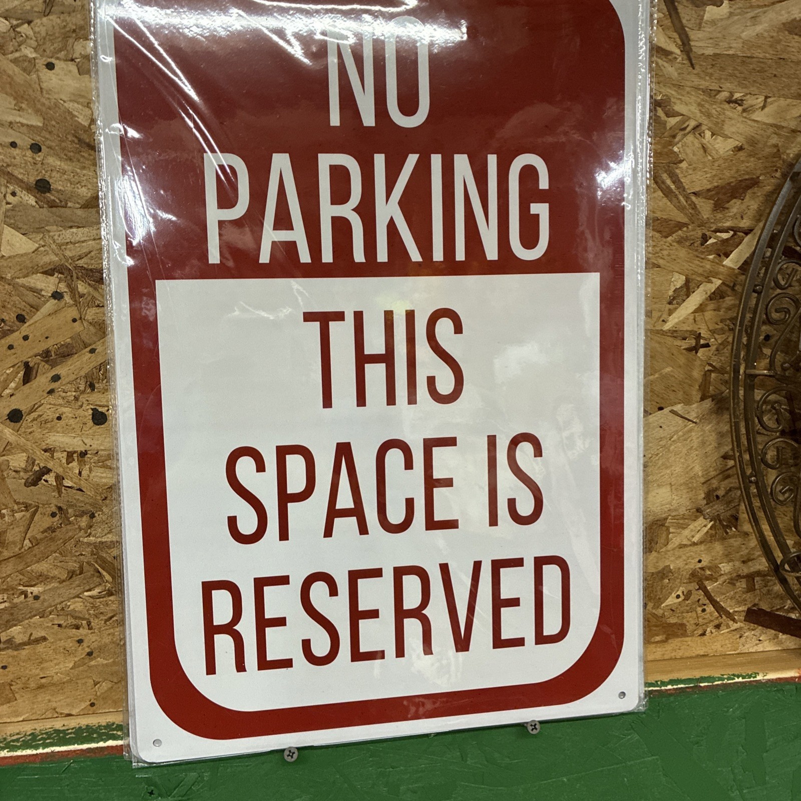No Parking Tin Sign - This Space is Reserved aluminum Sign | eBay