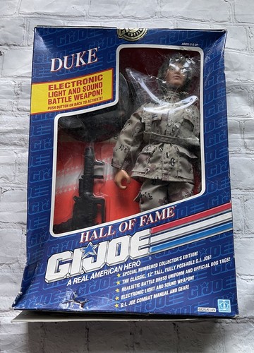 GI Joe HOF DUKE w/ Electronic Weapon 12" Action Figure Hall Of Fame Box ...
