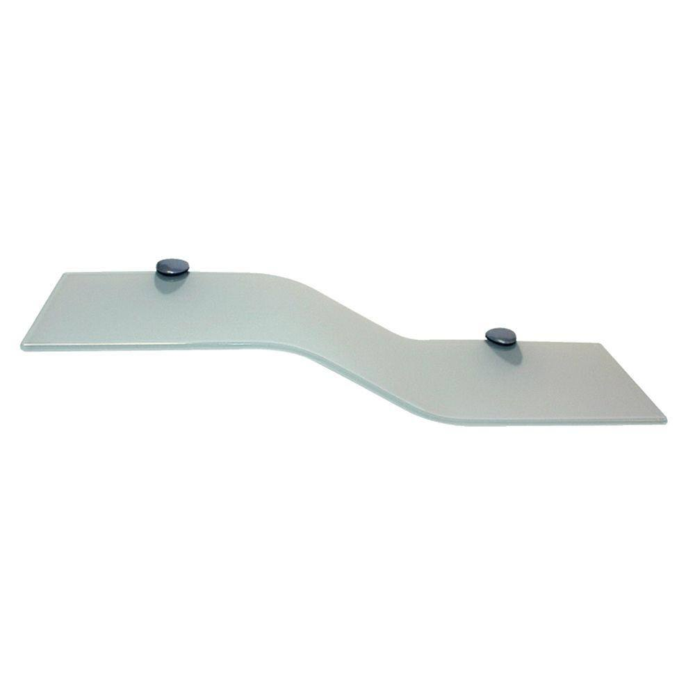 Home Decorators Collection 6 X 18 in. Opaque Mini Wave Glass Shelf ...