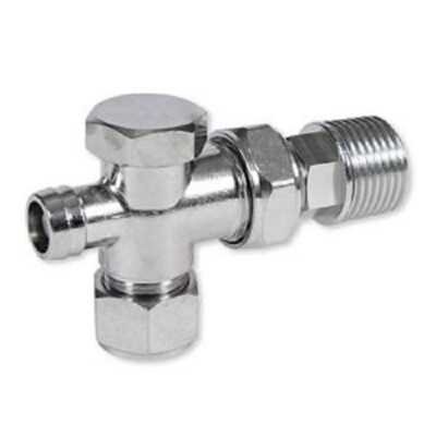 Myson EV15LAND EURO LOCKSHIELD for Petite TRV 15mm Angle with Drain Off ...