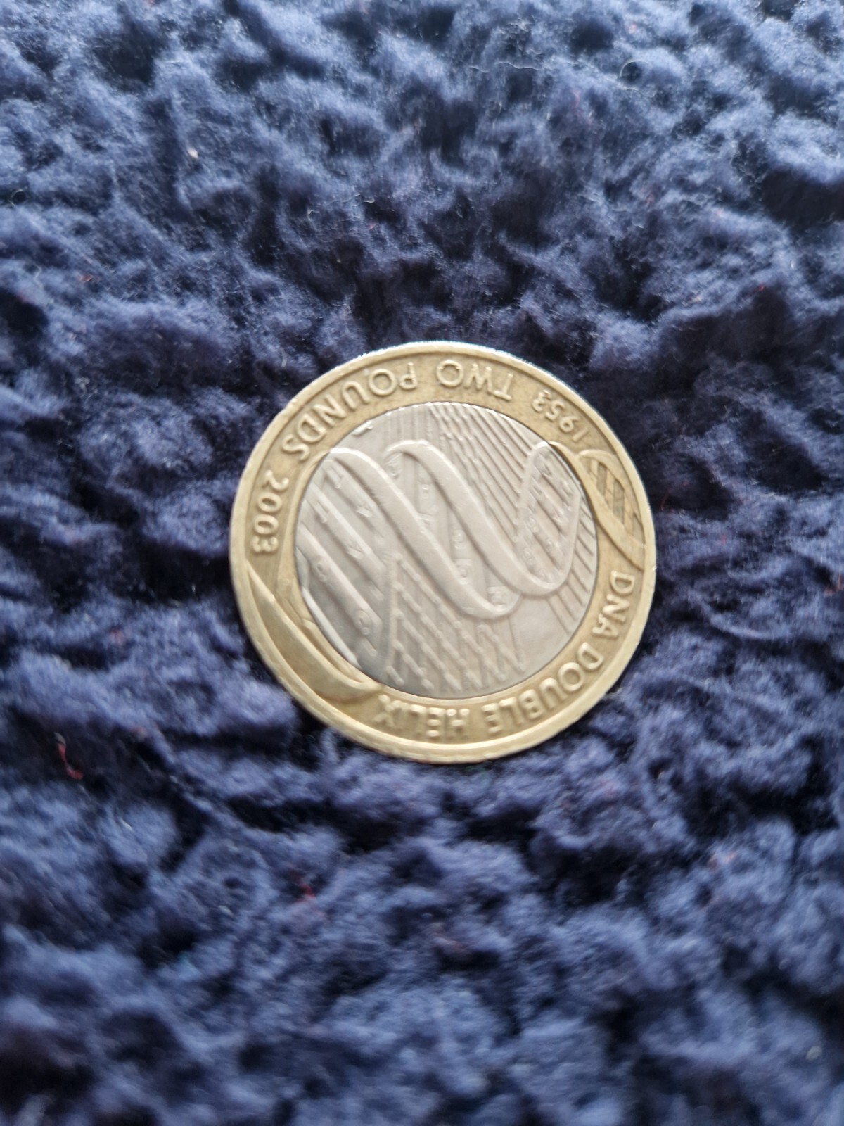 2003 Discovery of DNA Double Helix £2 pound coin with Very Rare Minting ...