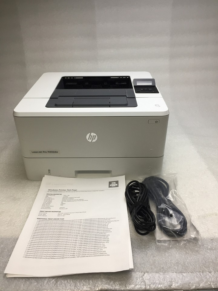 HP LaserJet Pro M402dw Wireless Monochrome Laser Printer C5F95A 4 Pages ...