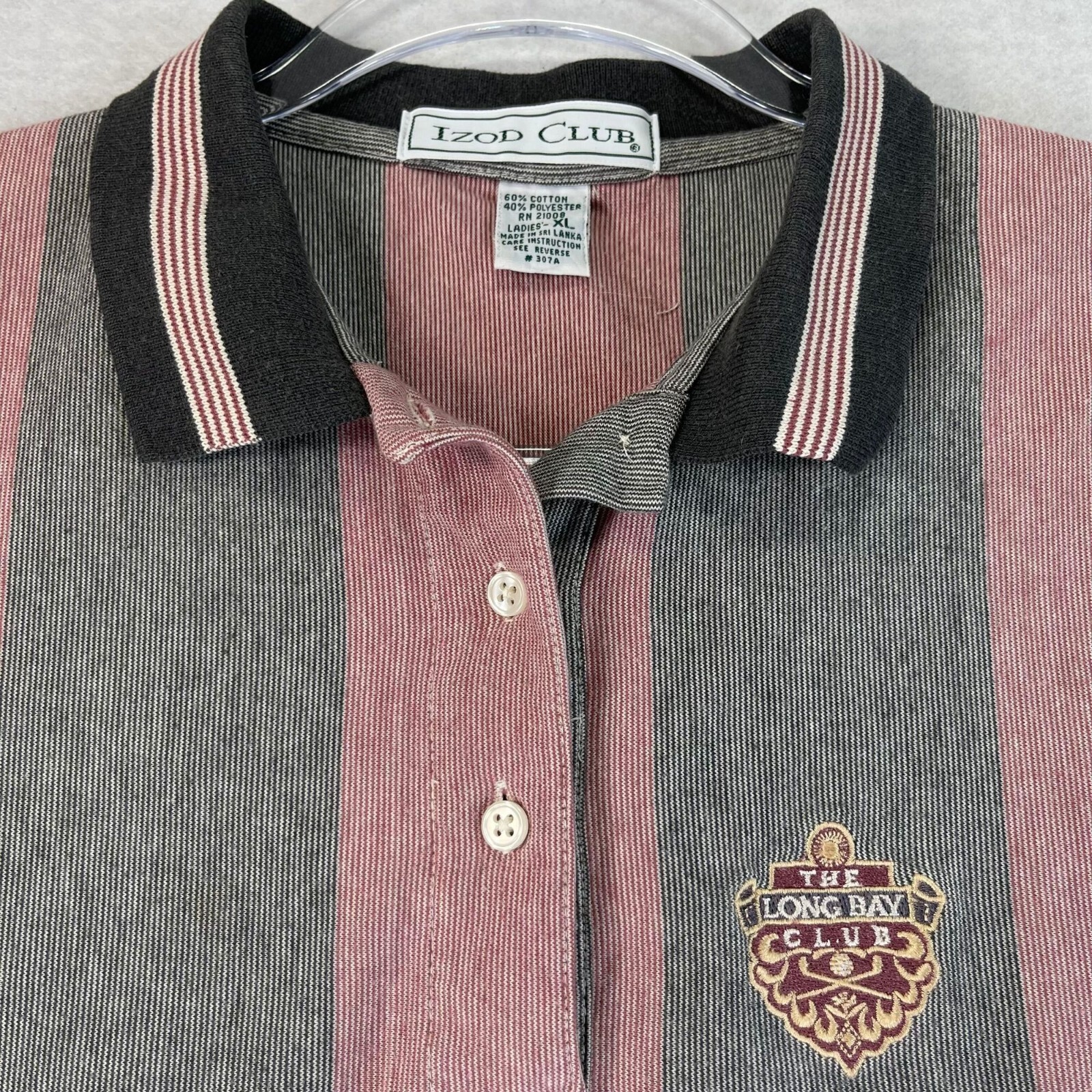 Vintage IZOD CLUB Womens XL The Long Bay Club Crest S… - Gem