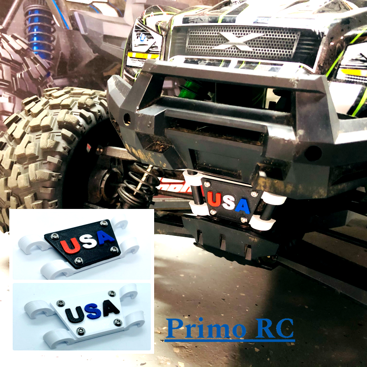 Custom USA Front Bumper Plate compatible with Traxxas X-MAXX XMAXX 8s ...