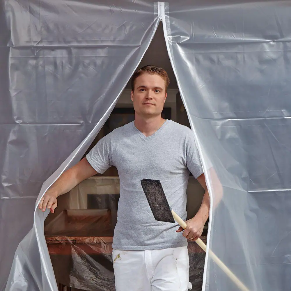 7 ft. Clear Tarp Zipper Door Compatible with Tarps and Plastic Sheeting ...