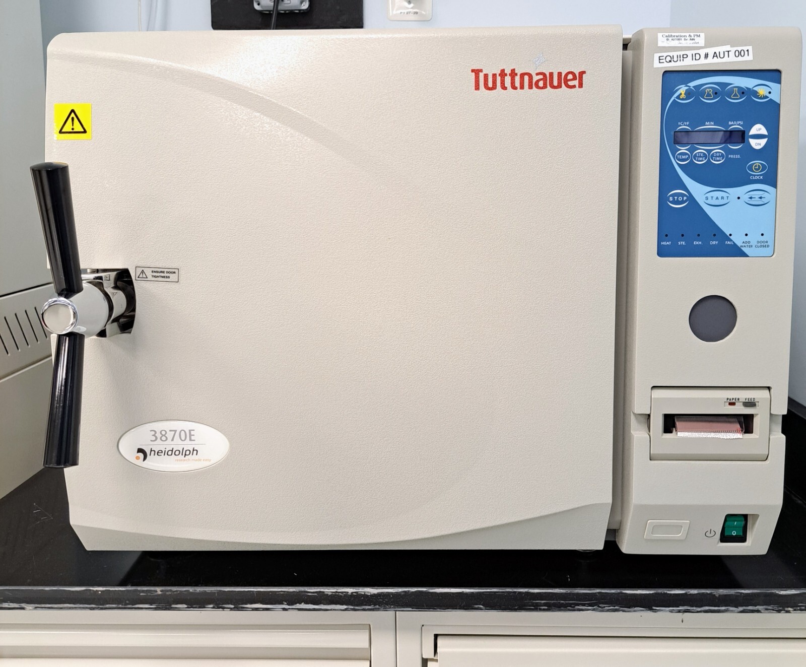 Tuttnauer 3870E-B/L Autoclave – Steam Sterilizer with Built in Printer ...