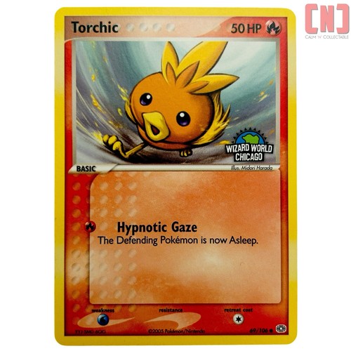 Torchic 69/106 - Wizard World Chicago Stamp Promo Pokemon Card - Near ...