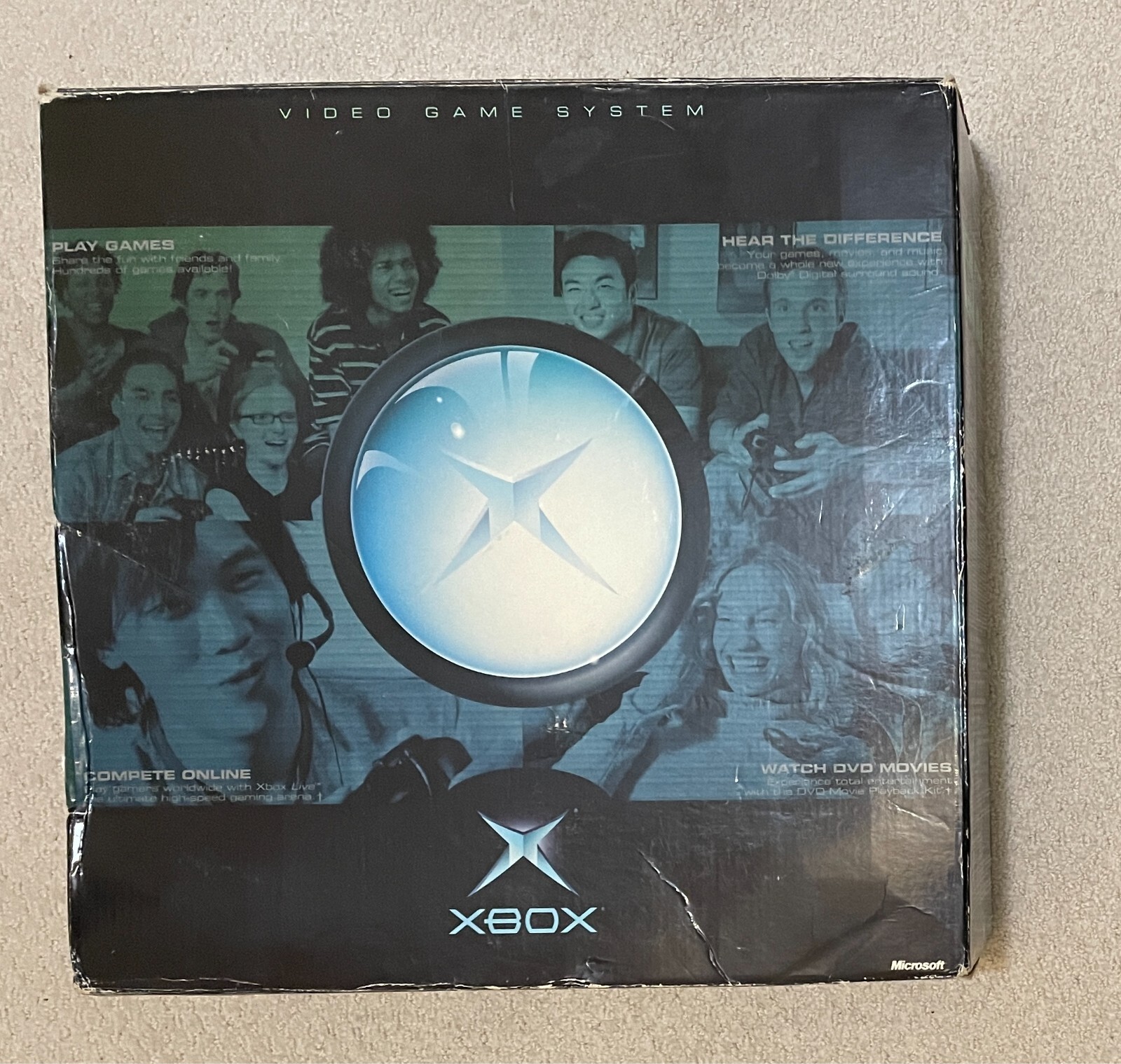 Original OG Microsoft Xbox Video Game Console (Box & Foam Only) - NO ...