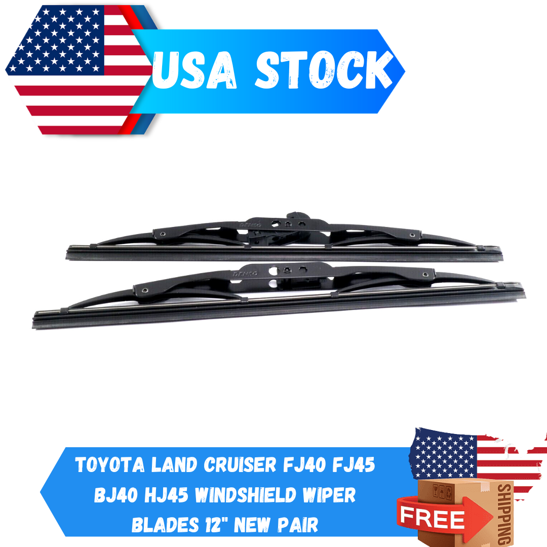 TOYOTA LAND CRUISER FJ40 FJ45 BJ40 HJ45 WINDSHIELD WIPER BLADES 12" NEW ...