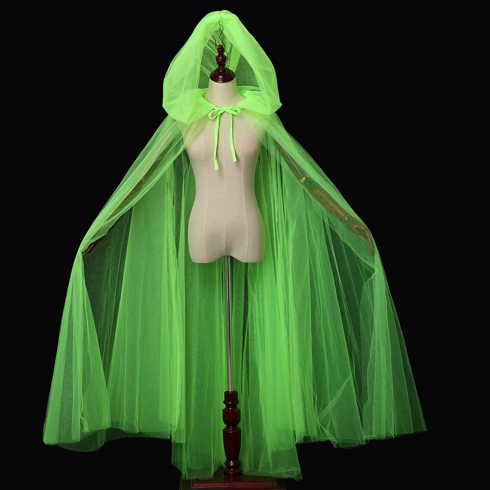 Gothic Women Hooded Cloak The Ghost Haunted Costume Bride White Hooded ...