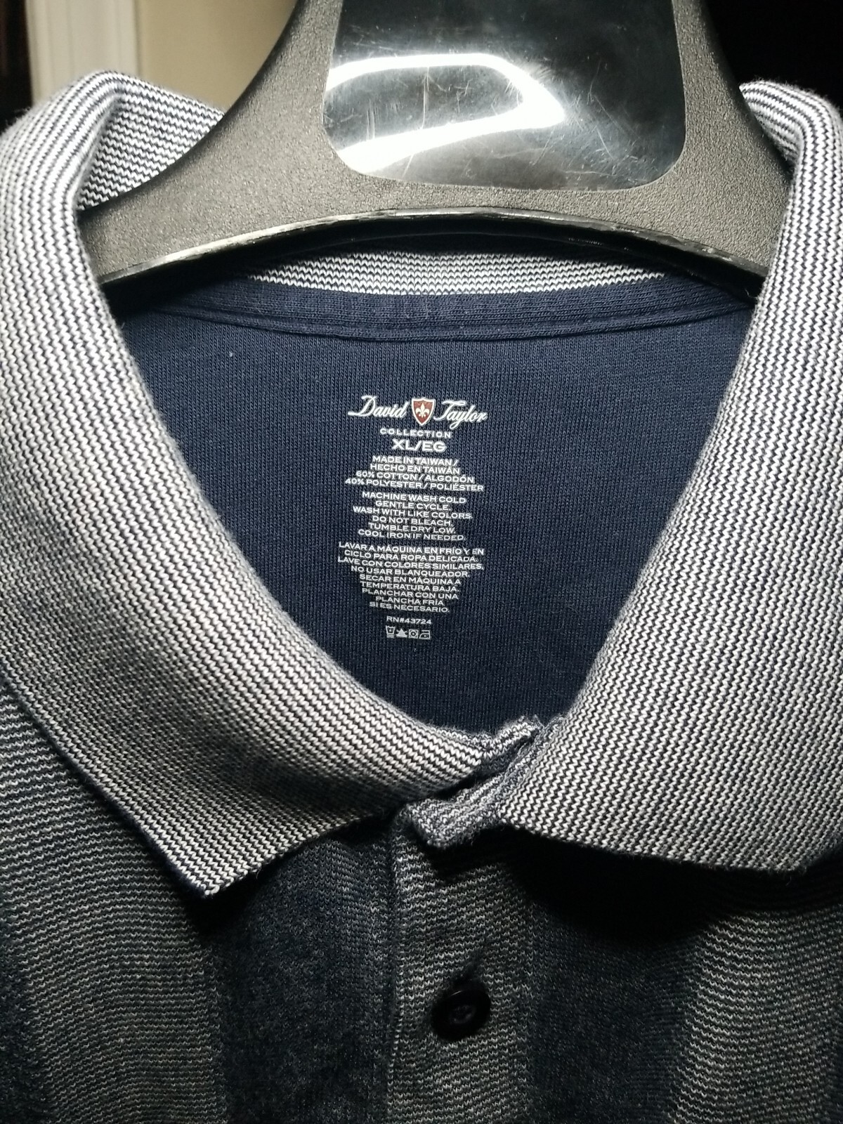 Men's Vintage David Taylor Collection Grayish Blue XL… - Gem