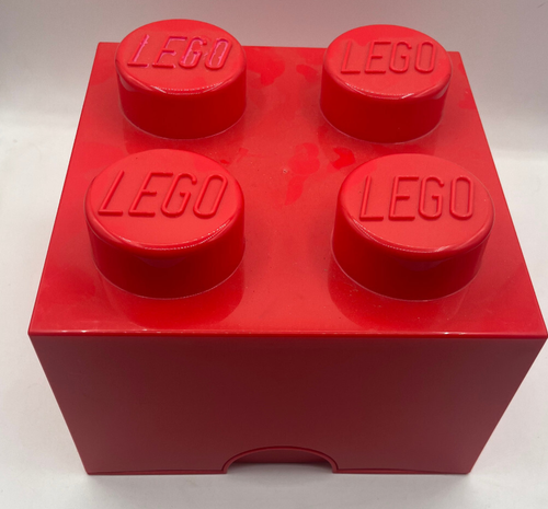 LEGO - 2x2 Brick Red Storage Container Box w/ 2 lb 11 oz loose Parts | eBay