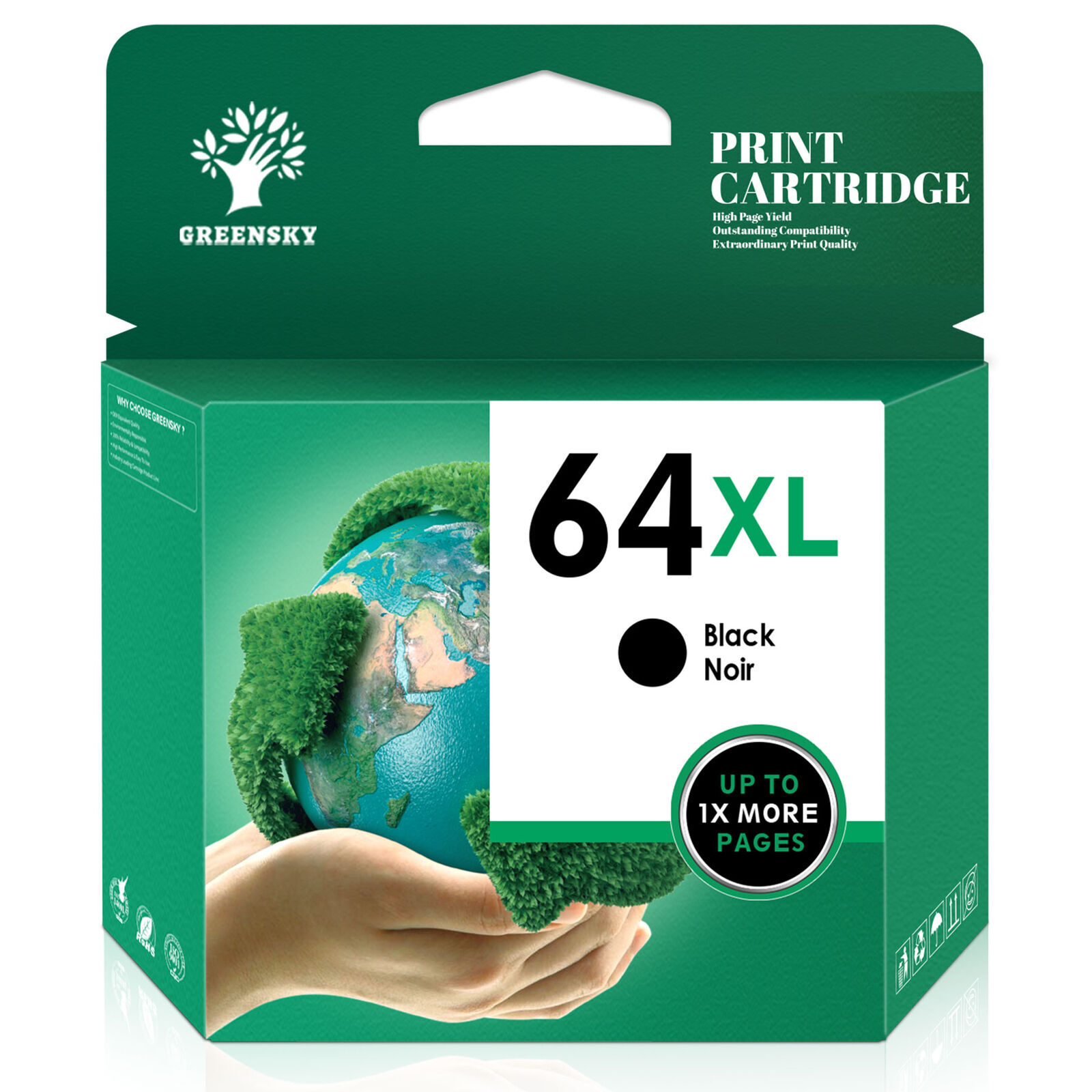 2x Black Ink Cartridge for HP 64XL ENVY 6220 6230 6232 6252 6255 6258 ...