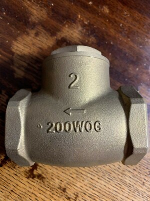 New 2" Brass 200 WOG Swing Check Valve with Threaded Ends | eBay