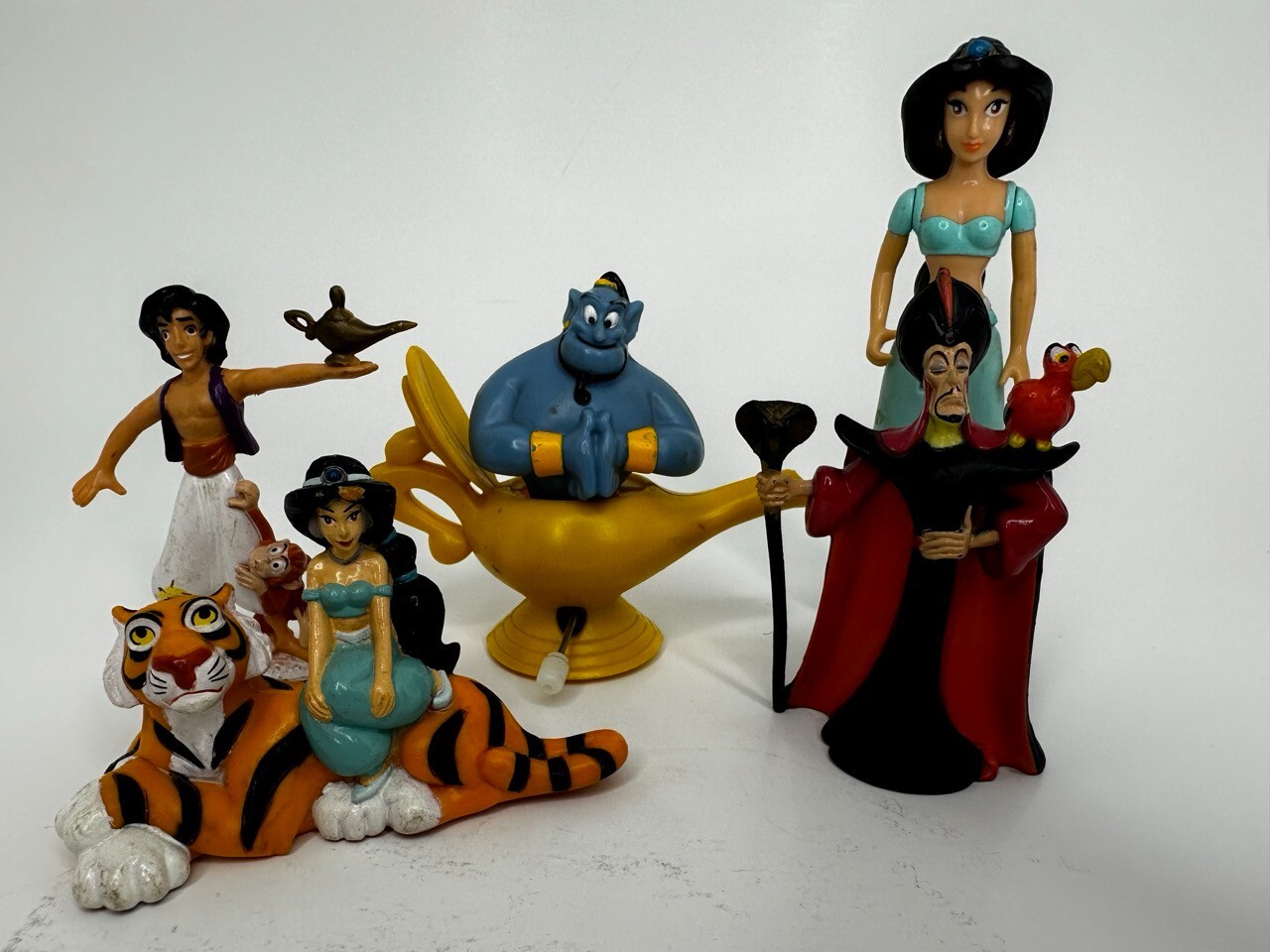 Vintage Disney Aladdin Figure Set Aladdin Jafar Jasmin Genie 1992 | eBay