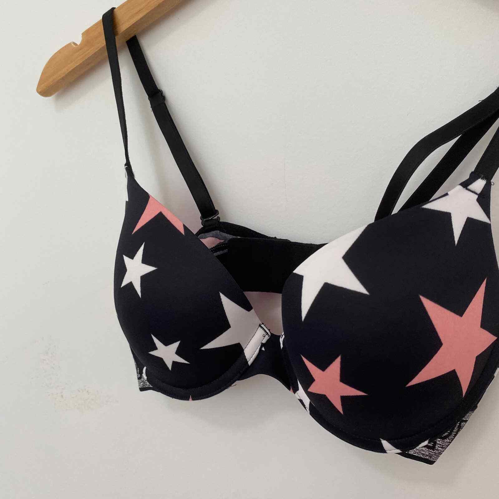 Victoria's Secret PINK Star Print Bra Size 32C - Gem