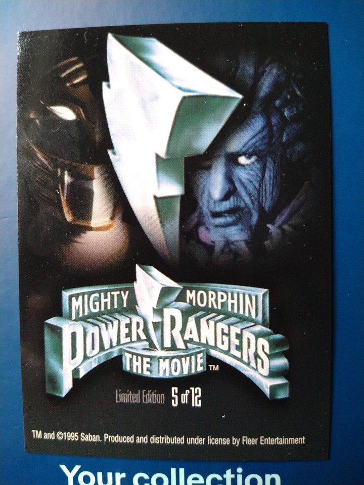 1995 Fleer Mighty Morphin Power Rangers The Movie The Blue Ninja ...