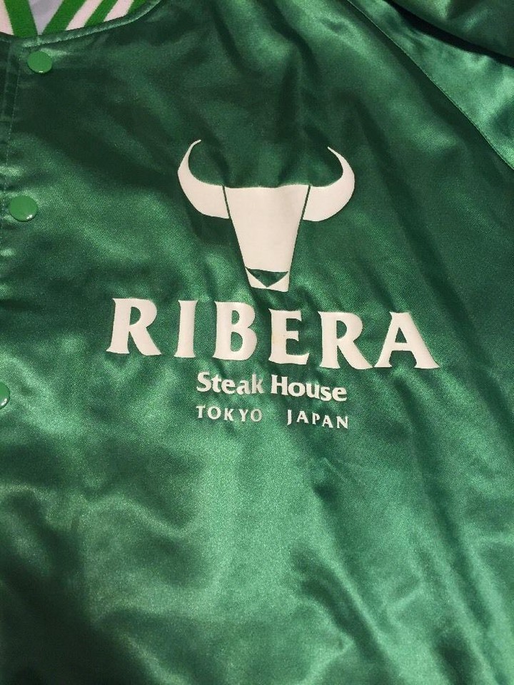 Ribera Steakhouse Green Bomber Wrestling Jacket Unisex Casual Outerwear ...