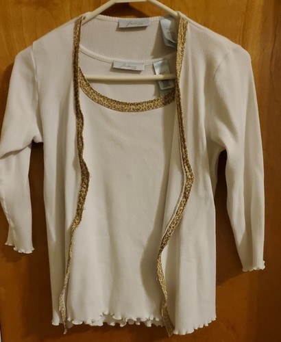 JH COLLECTIBLES TOP with CARDIGAN top OFF WHITE set 8p | eBay