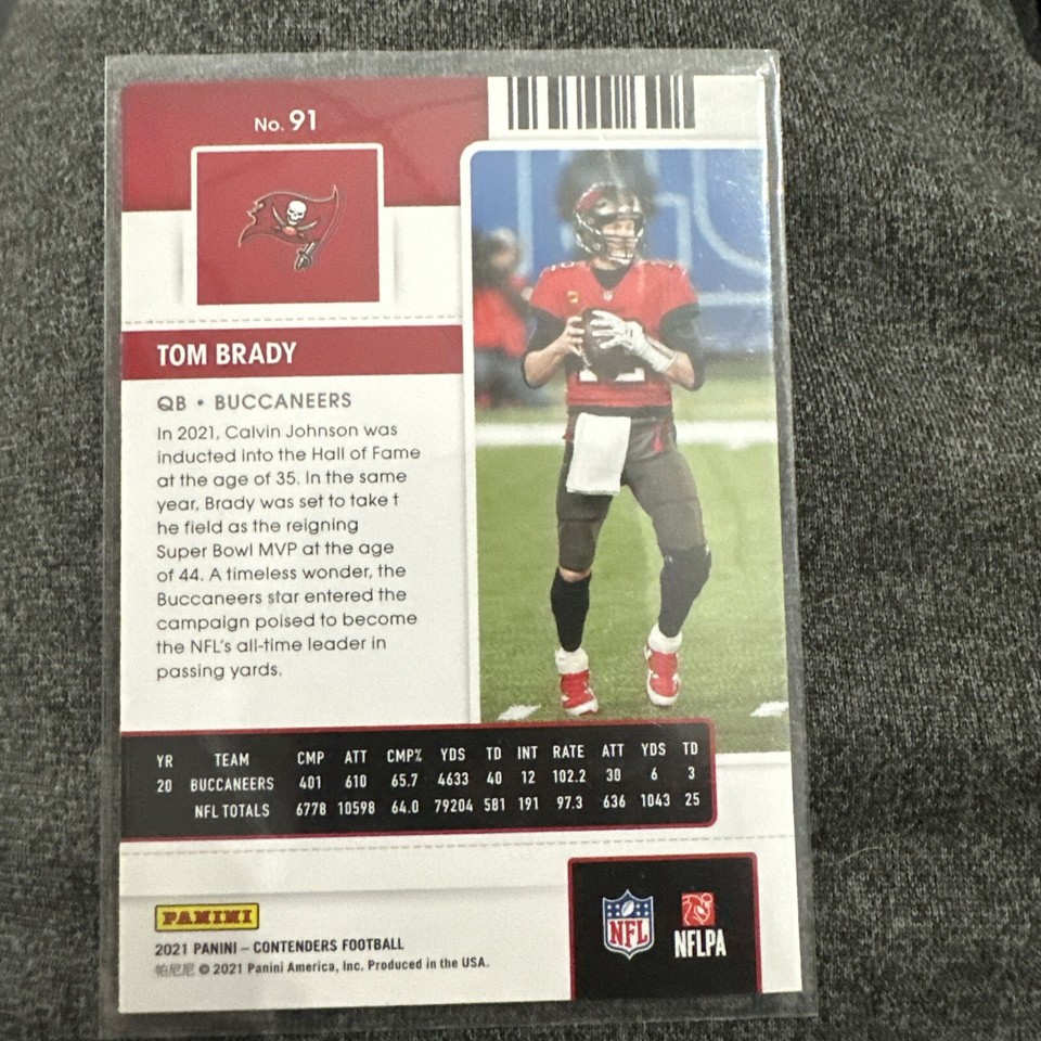 2021 Panini Contenders - Red Zone Ticket #91 Tom Brady | eBay