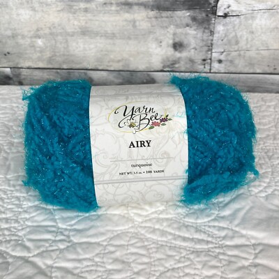 Yarn Bee Airy "Turquoise" Discontinued Soft Furry Yarn -- 1 Skein | eBay