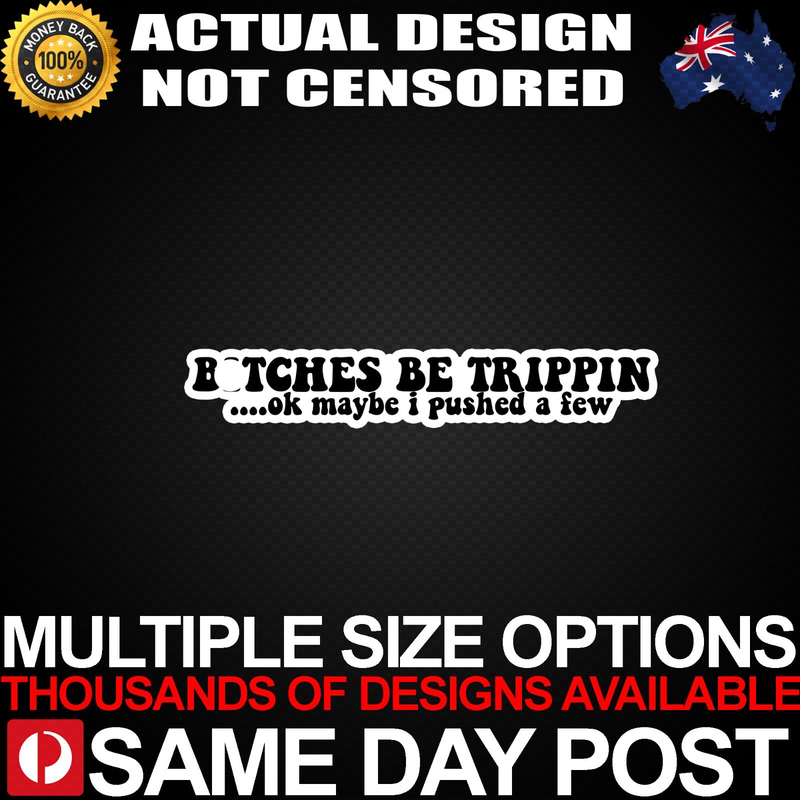 B*TCHES BE TRIPPIN B&W Vinyl Car Sticker Decal Cheap Feminist Yeah The ...