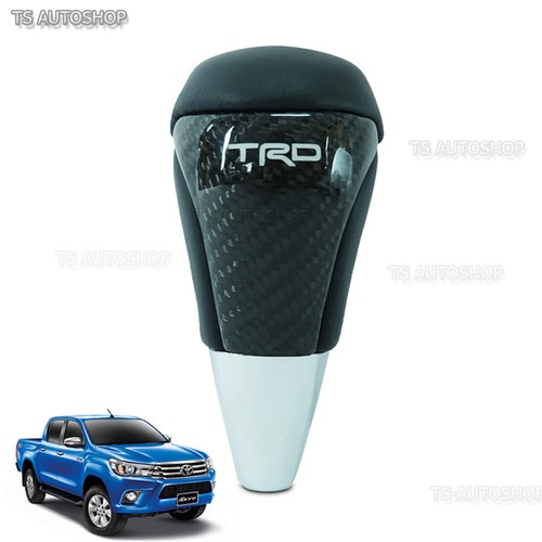 Style Carbon Film Leather Shift Knob Automatic For Toyota Hilux Revo ...