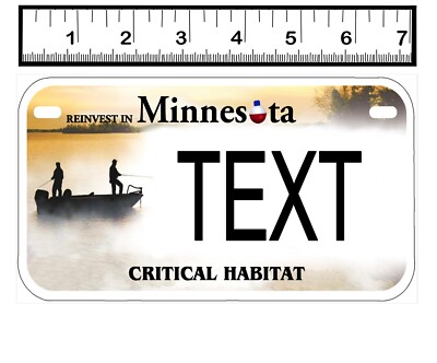 Custom Motorcycle Size State License Plate-Minnesota Critical Habitat ...