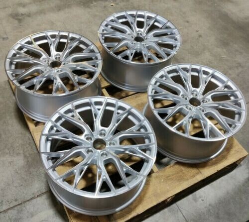18x8.5 MRR GF5 Wheels 5x120 +20 Silver Machined 18" Ground Force Rims ...