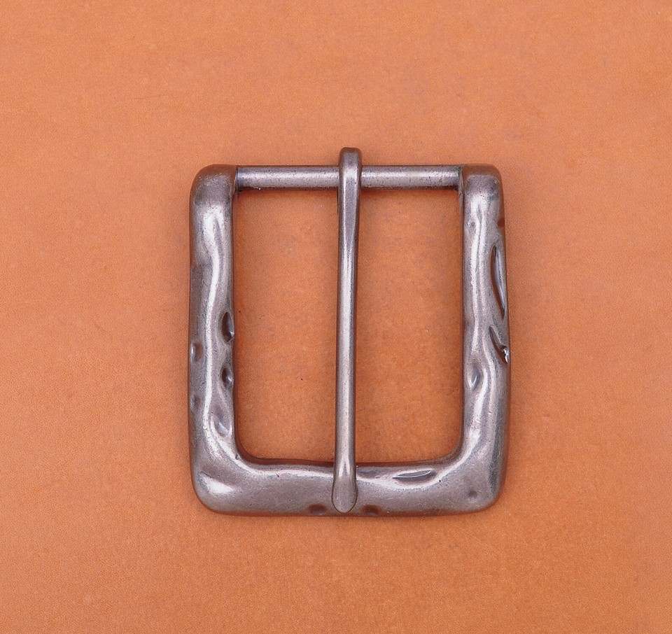 Mens Quality Heavy Solid Antique Prong Single Pin Metal Buckle For 40mm ...