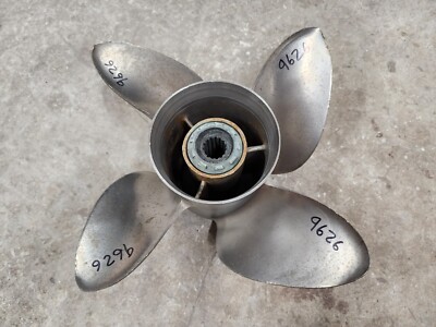 4 BLADE 14" X 18P POWERTECH MXB4 SS PROPELLER, M200MXB18P, MERCURY 4.75 ...