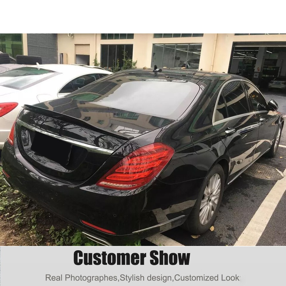 For Mercedes Benz W222 S400 S550 S63 S65 Real Carbon Rear Trunk Spoiler ...