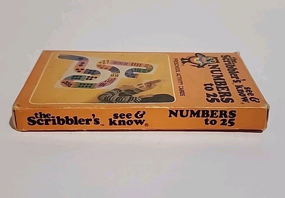 Vintage 1981 The Scribbler's See & Know Numbers to 25 Preschool Activity Cards | eBay