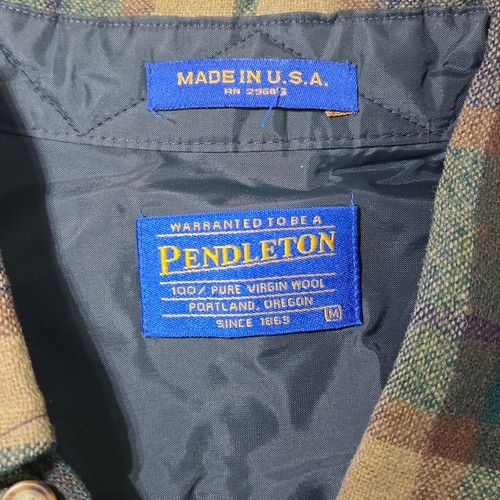 Pendleton Made in USA 100% Virgin Wool Long Sleeve Leather Elbow Shirt Medium | eBay