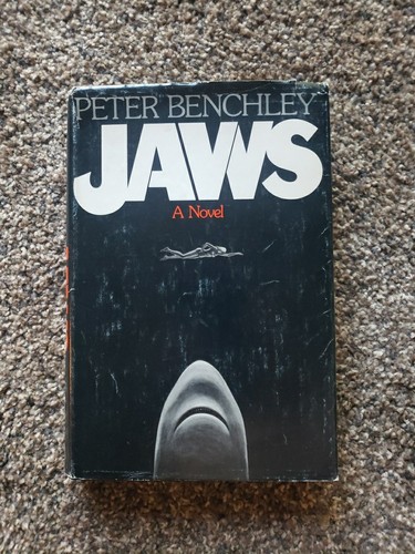 Jaws Hardcover Novel Book 1st Edition 1974 Dust Jacket Peter Benchley ...