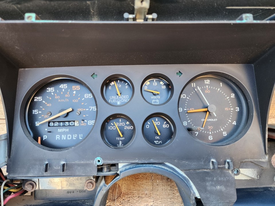 1978-88 MONTE CARLO EL CAMINO CLOCK GAUGE SPEEDOMETER CLUSTER ASSEMBLY ...