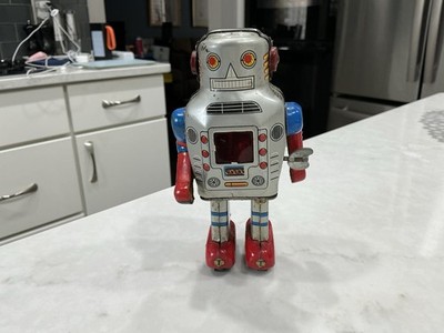 SPLIT LEGGED TIN JAPAN WIND UP ROBOT-RARE COLOR VERSION | eBay