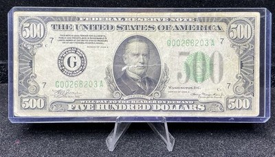 1934A $500 Five Hundred Dollar Bill CHICAGO-IL Federal Reserve Note ...