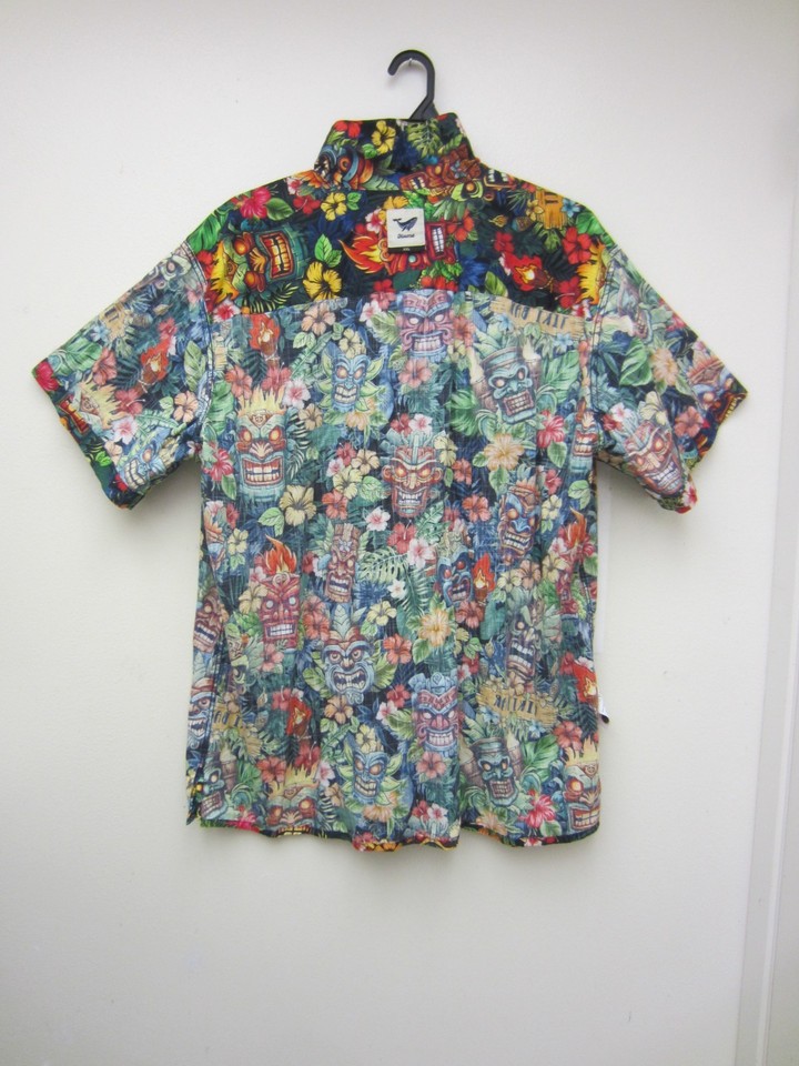 $99 Yiume Shirt Mens XXL Tiki Bar Short Sleeve Casual Hawaiian Yume | eBay