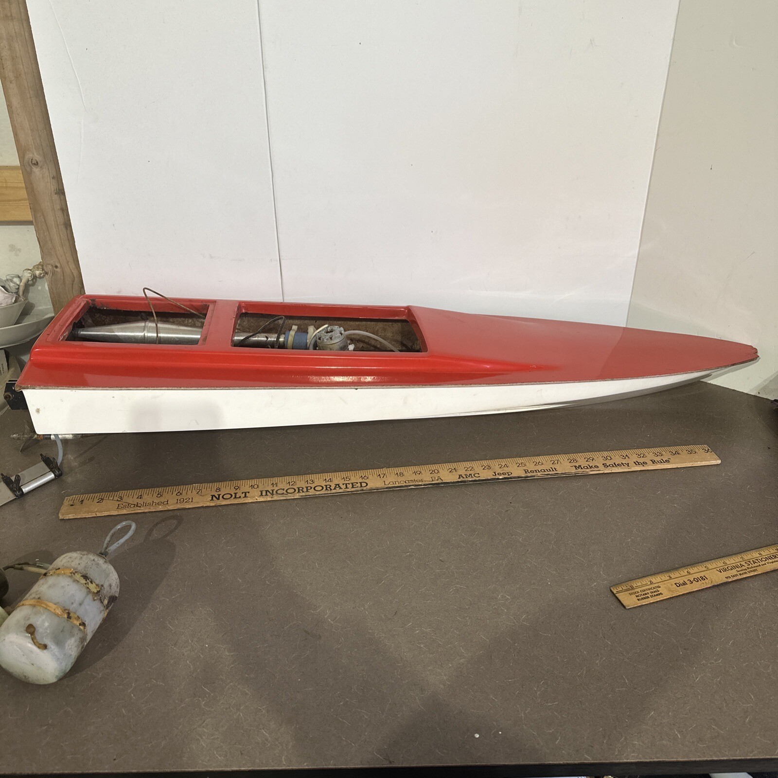 Vintage 42” Fiberglass Gas Nitro Rc boat Untested Parts Or Restore ...