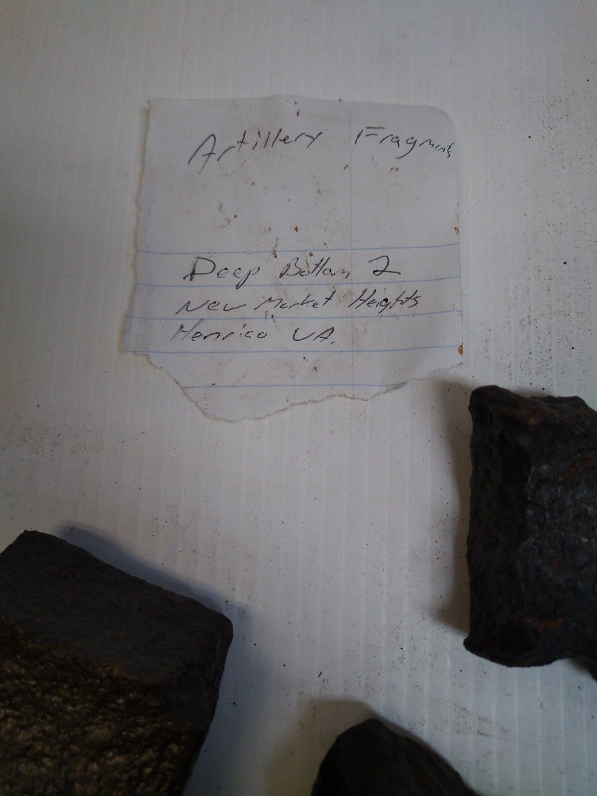 LARGE CIVIL WAR ARTILLERY SHELL FRAGMENTS! Petersburg, Deep Bottom ...