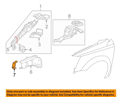 CHRYSLER OEM FENDER-Reinforcement Bracket 5109173AB | eBay
