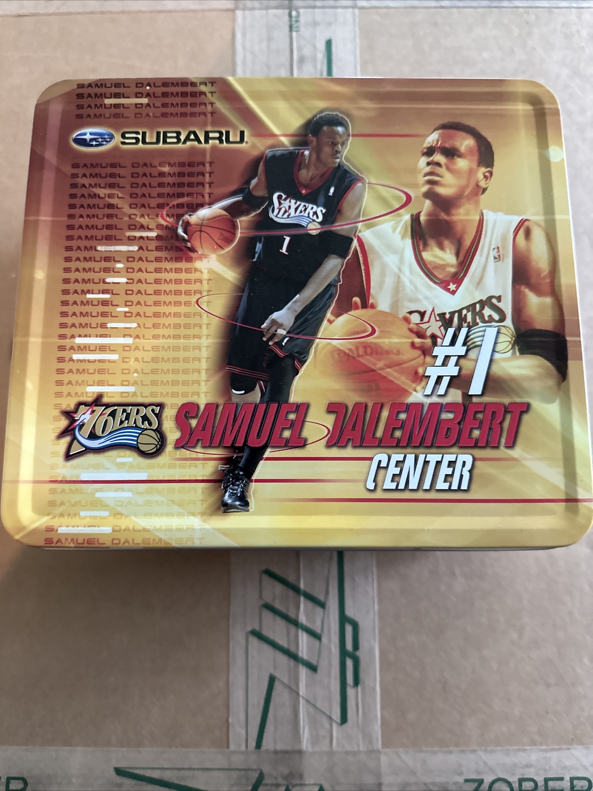 Vintage Samuel Dalembert Philadelphia 76ers #1 Sixers Metal Lunchbox ...