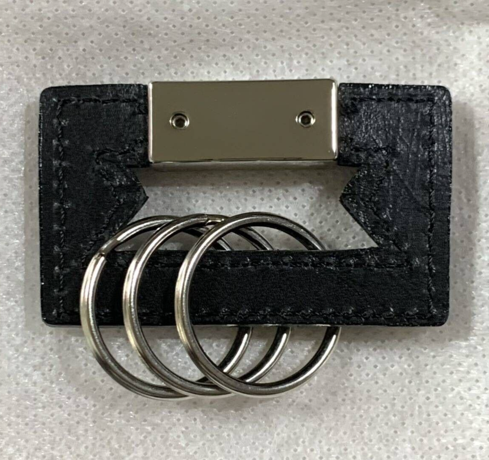 TOYOTA LEXUS Novelty Black genuine Leather Square 3-station Key holder ...