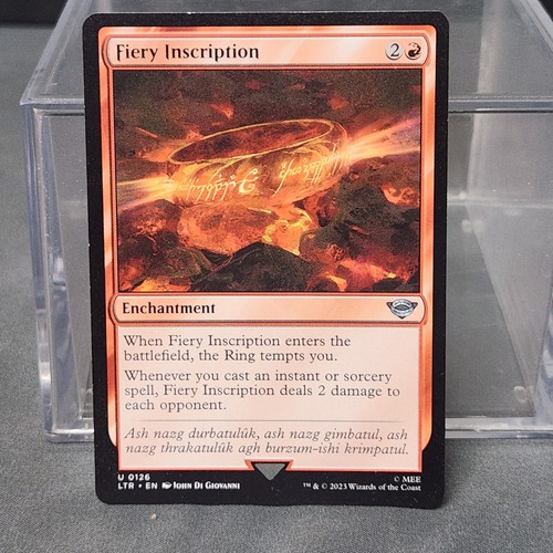 Magic Lotr 2023 Enchantment Fiery Inscription Trading Card | eBay