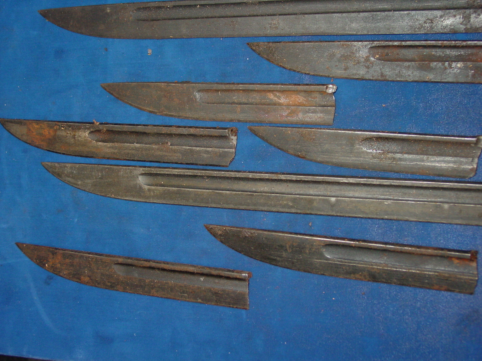 10 Original WWII Japanese Arisaka Bayonet Blade Lot Knife Maker Parts ...