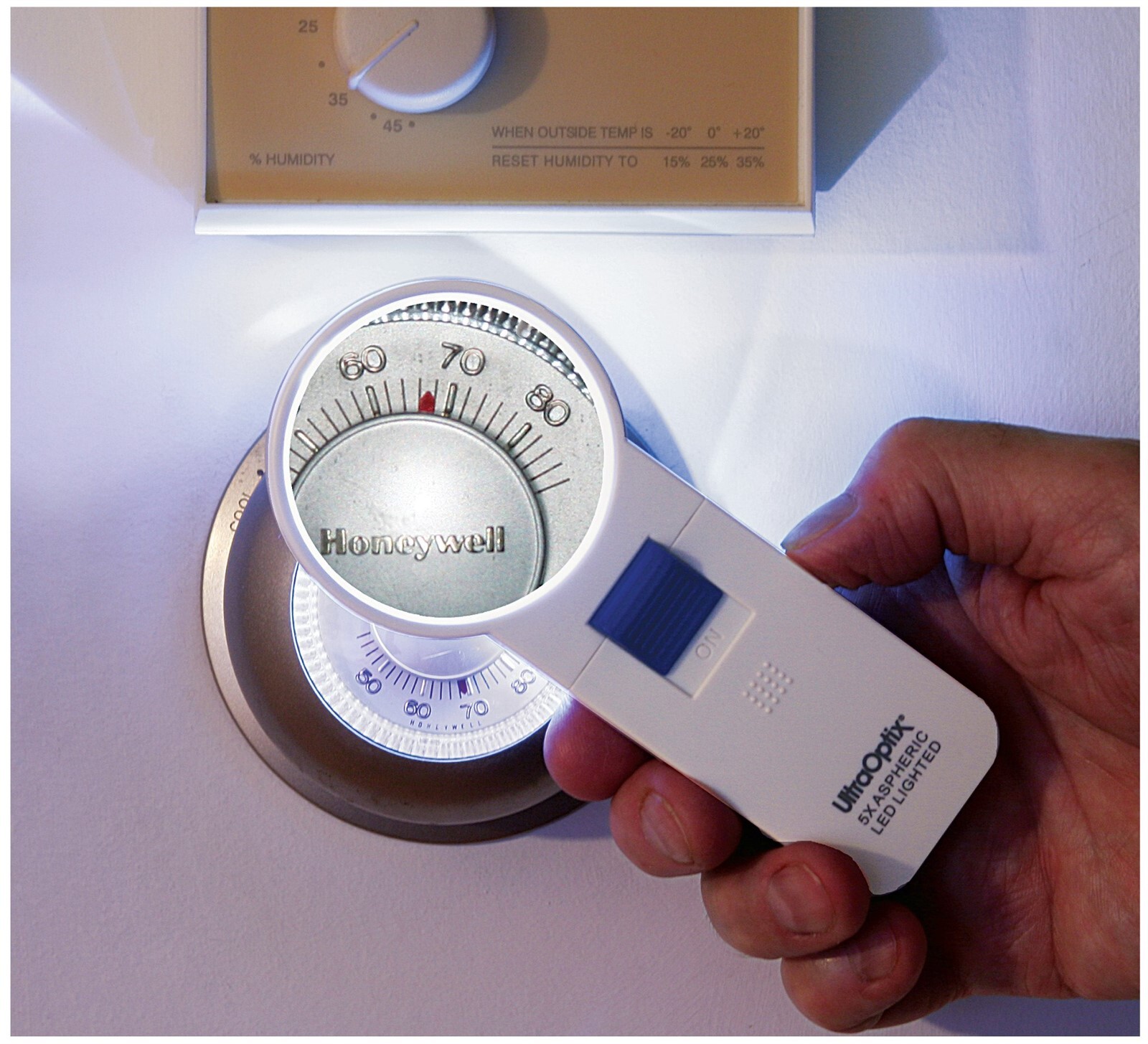 5X Aspheric LED Lighted Magnifier For Coin Stamps Collector Reading Aid ...