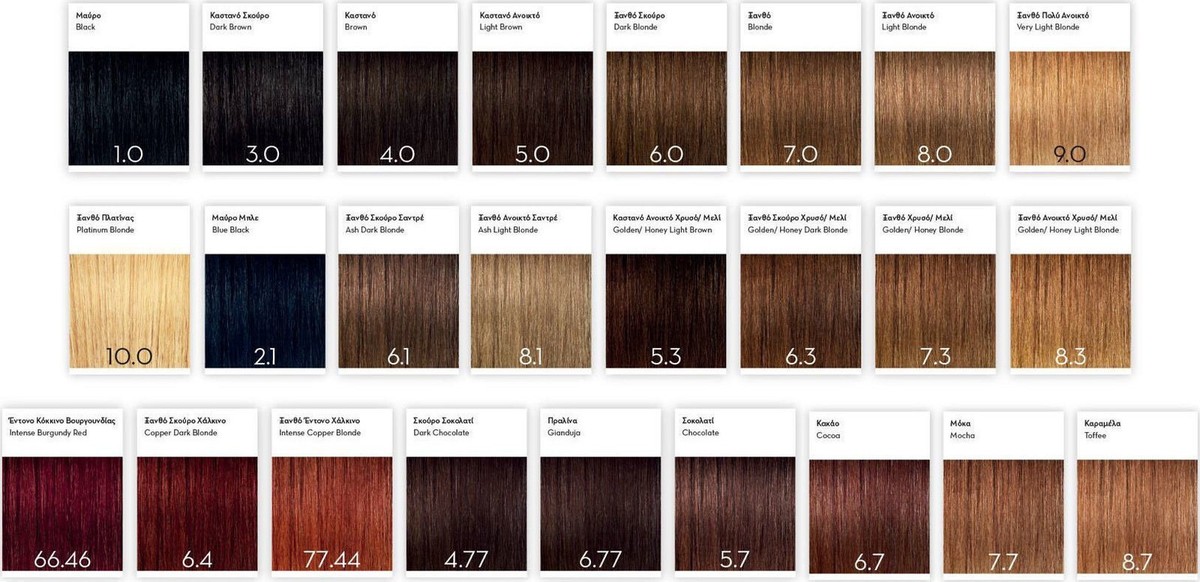 Argan Oil Hair Color Chart Private Label Professional Salon Natural