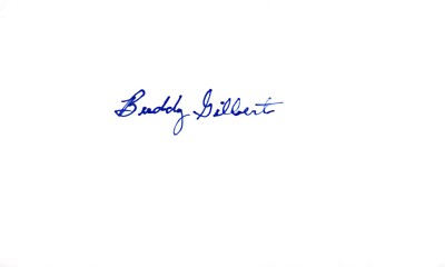 BUDDY GILBERT SIGNED 3X5 INDEX CARD - CUT AUTOGRAPH | eBay
